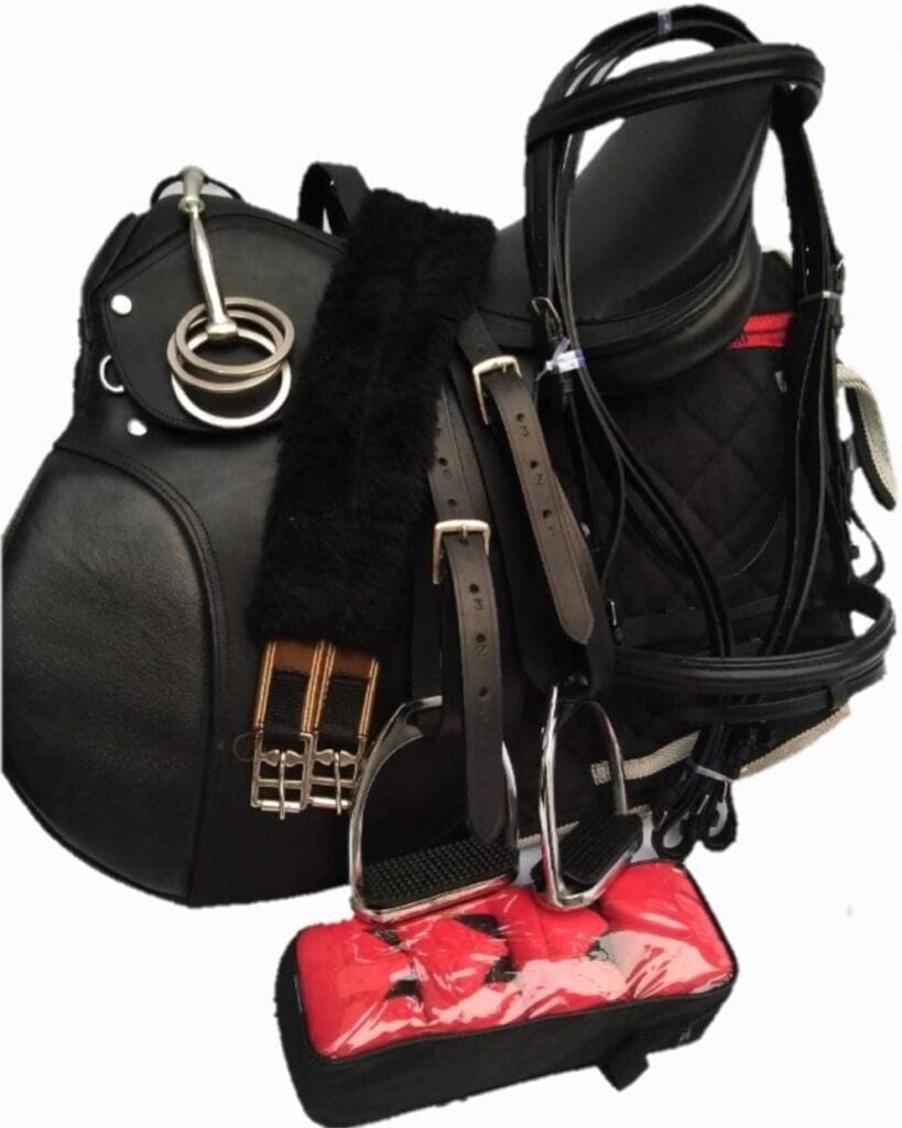 Lussoro Leather English Saddle Riding Horse Saddle Starter Kit for ...